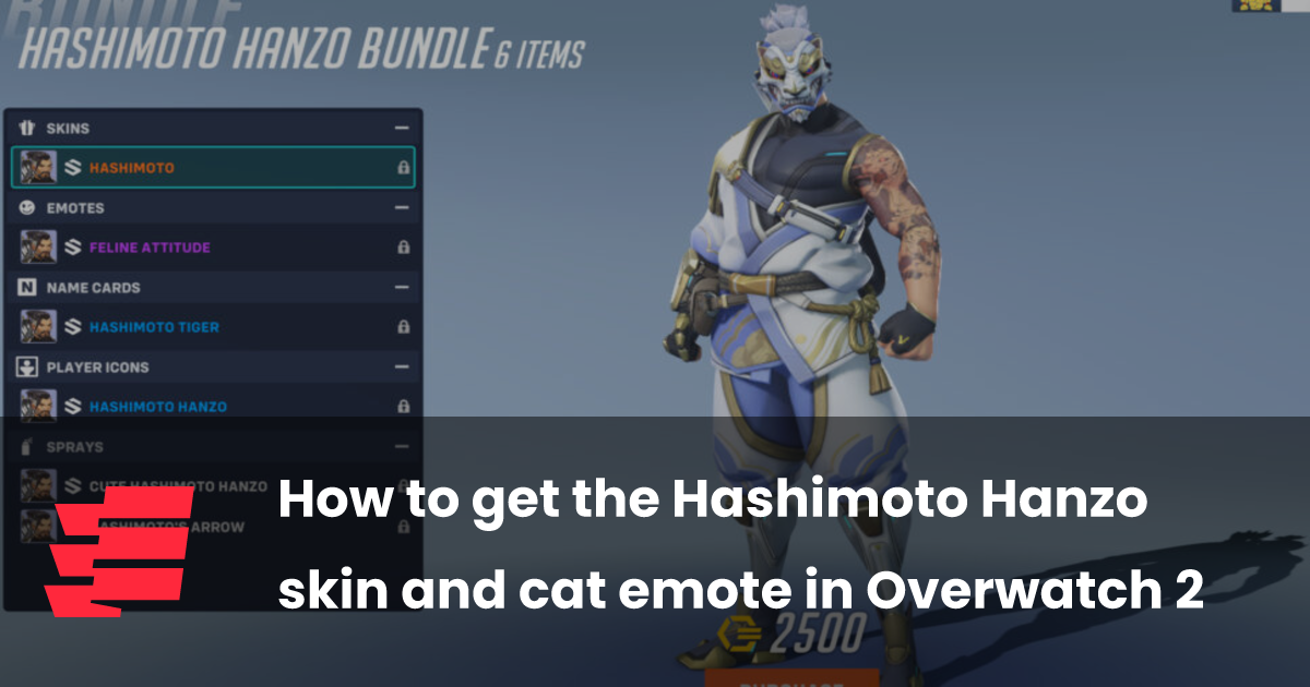 How to get the Hashimoto Hanzo skin and cat emote in Overwatch 2 ...